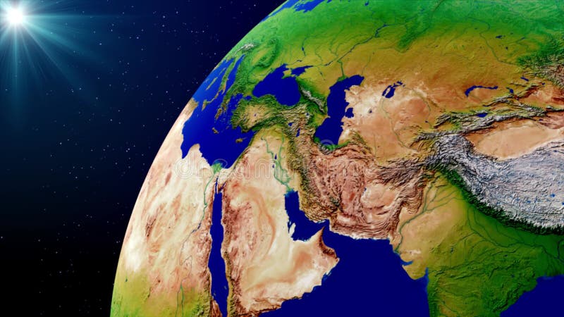 Realistic Earth Globe Animation with Seamless Loop Stock Footage ...