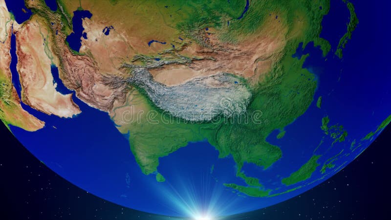 Realistic Earth Globe Animation with Seamless Loop Stock Video - Video ...