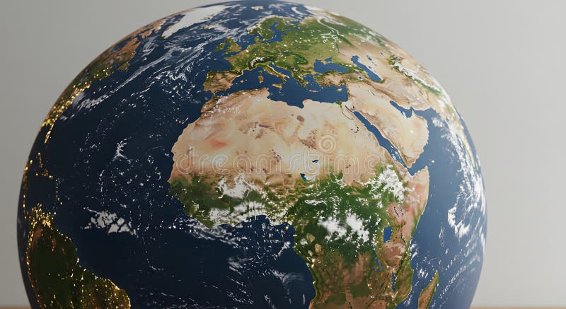 Realistic Earth Globe 3d Render High Resolution Image Stock ...