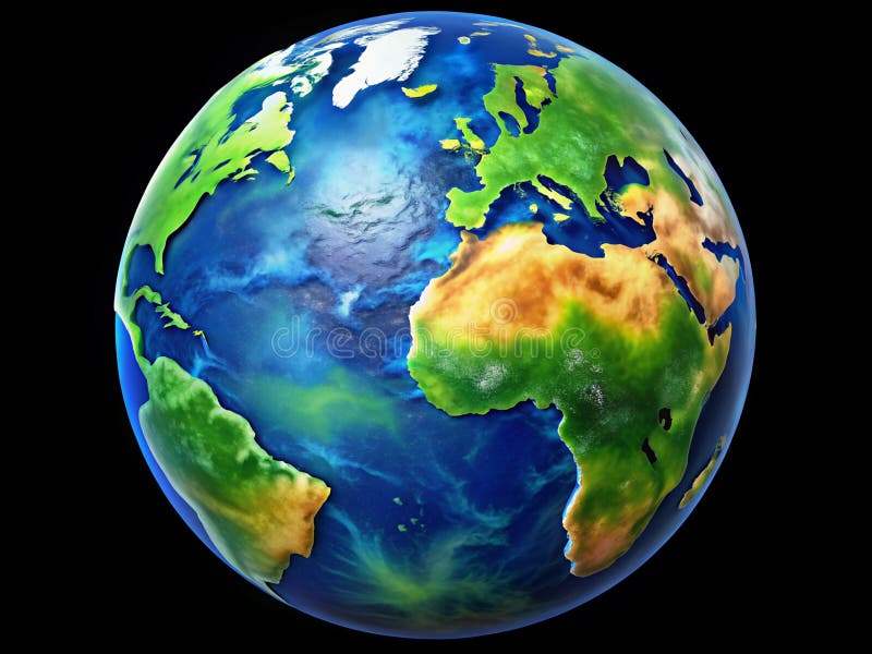 Realistic Earth Globe stock vector. Illustration of black - 323224717