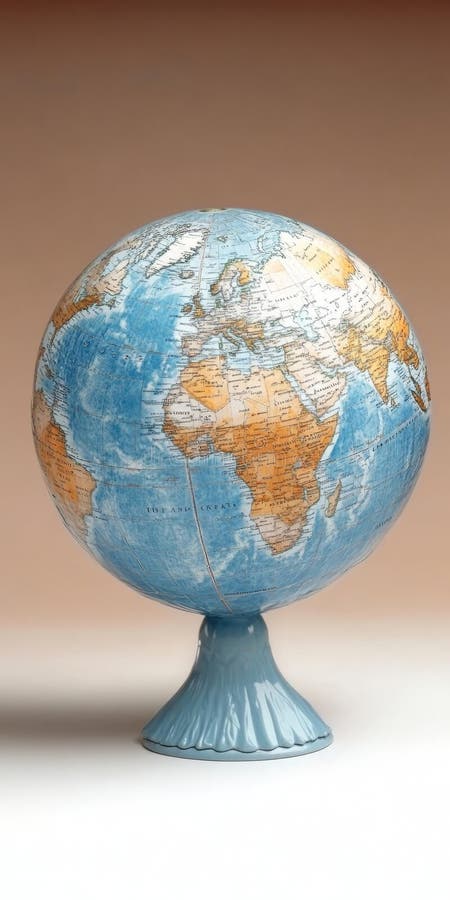 Realistic Earth Globe Model with Accurate Continental Outlines and ...