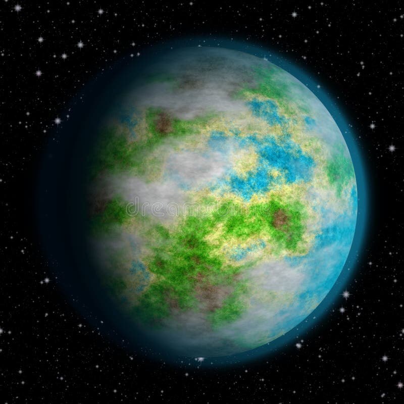 Realistic Earth Like Planet Texture Stock Illustration - Illustration ...