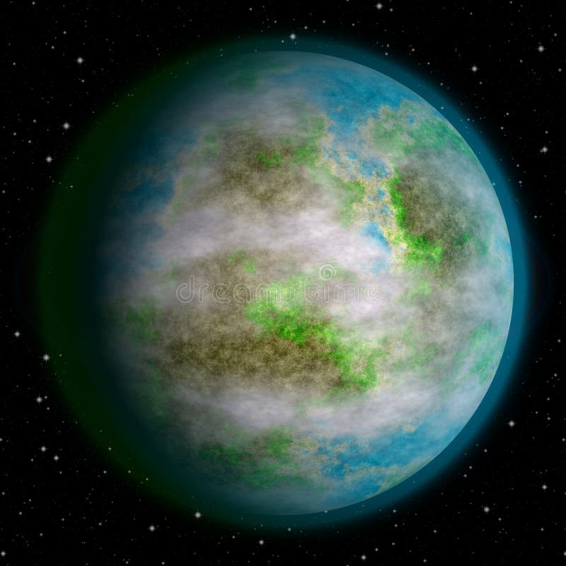 Realistic Earth Like Planet Texture Stock Illustration - Illustration ...