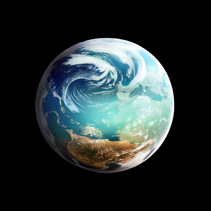 Realistic Earth Planet Illustration Design Stock Image - Illustration ...