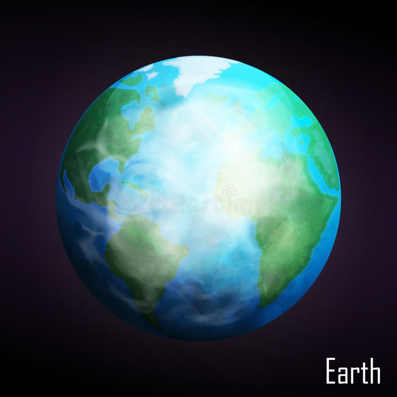 Realistic Earth stock illustration. Illustration of light - 39848159