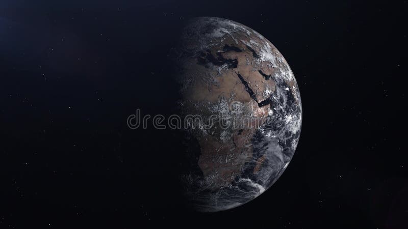Realistic Earth Planet in the Outer Space, 3d Rendering Stock ...