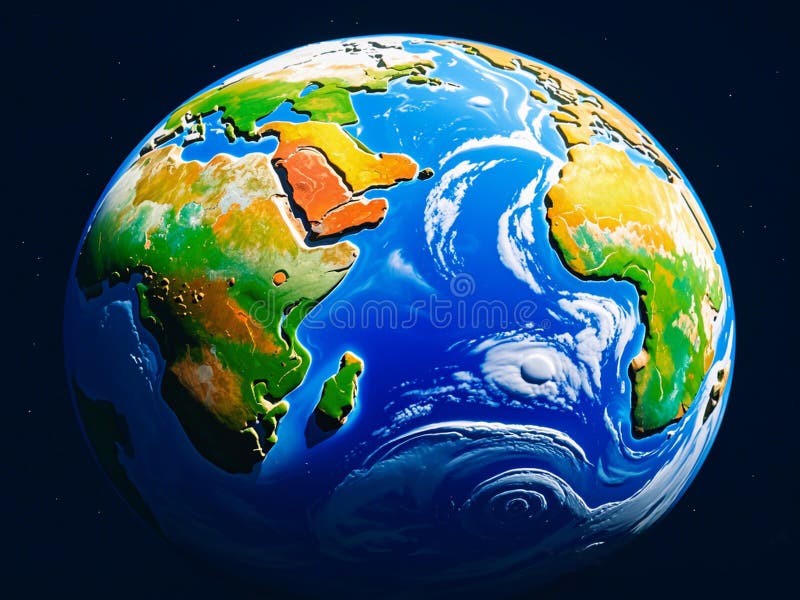 Realistic earth surface stock illustration. Illustration of environment ...