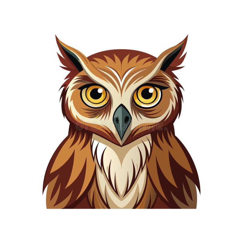 Realistic Eastern Screech Owl Bird Illustration Stock Image ...