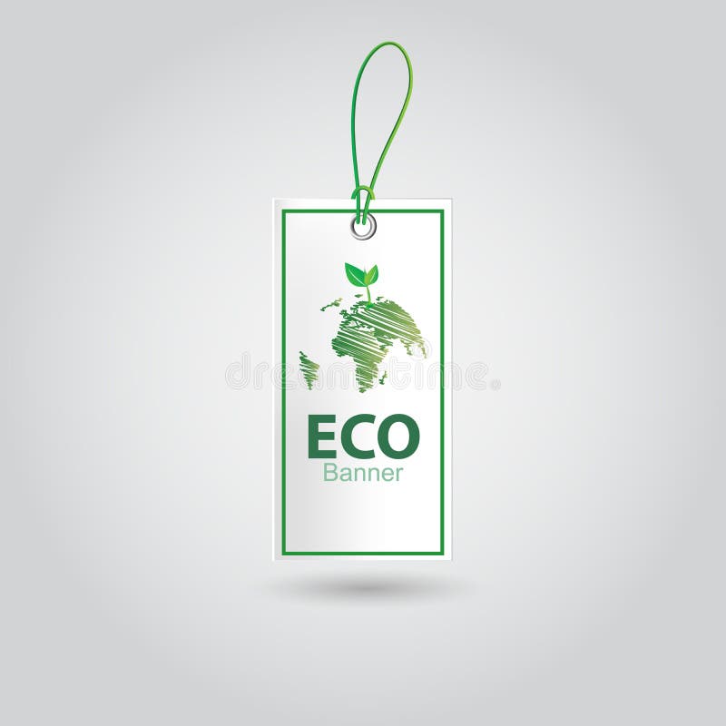 Realistic eco banner stock vector. Illustration of natural - 95064060