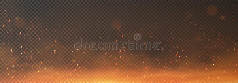 Realistic Effect of Flame in Bonfire. Fire Sparks Effect Stock Vector ...