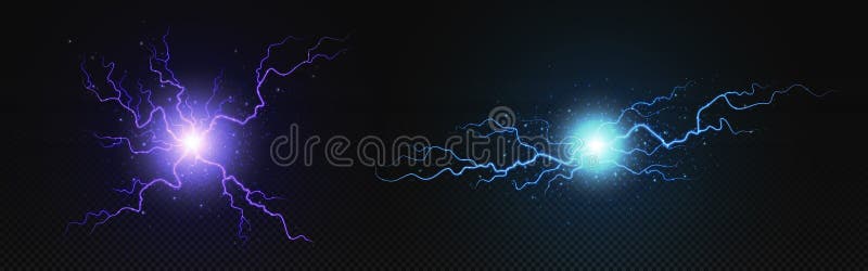 Realistic Electric Ball with Lightning Stock Vector - Illustration of ...