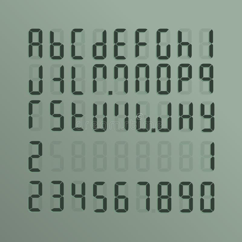 A Realistic Electronic Alphabet from a To Z and Numbers. Dial on the ...