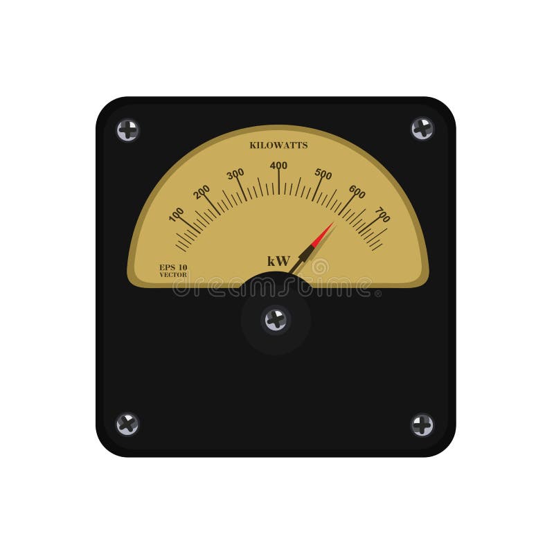 Realistic Electronic Analog VU Signal Meter Stock Illustration ...