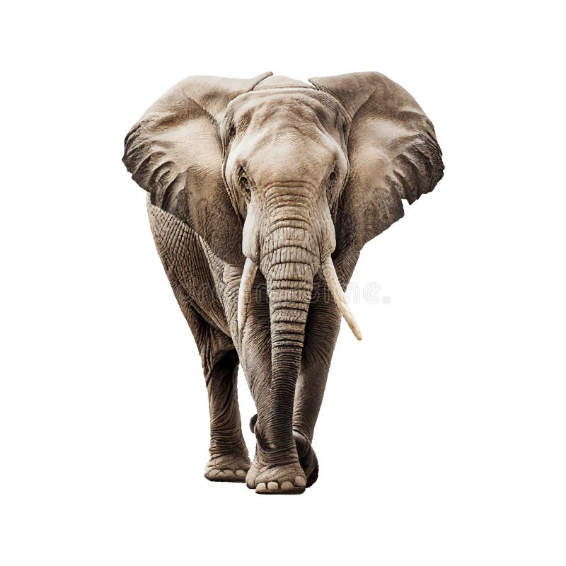 Realistic Elephant. Posters Stock Illustration - Illustration of logo ...