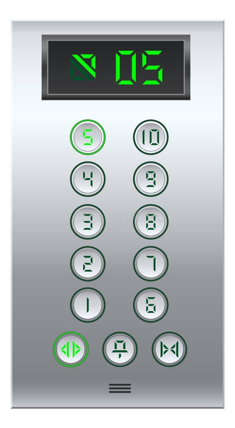 Elevator Floor Numbers Stock Illustrations – 48 Elevator Floor Numbers ...