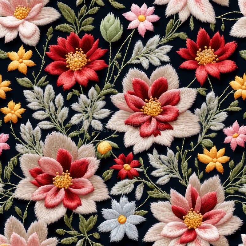 Design Embroidery Flowers Stock Illustrations – 32,819 Design ...