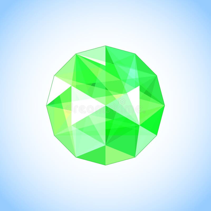Realistic Vector Emerald Illustration Stock Vector - Illustration of ...