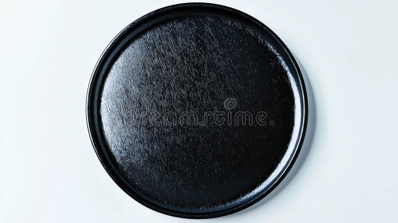 Realistic Empty Circular Metal Tray Design for Kitchen and Dining Decor ...