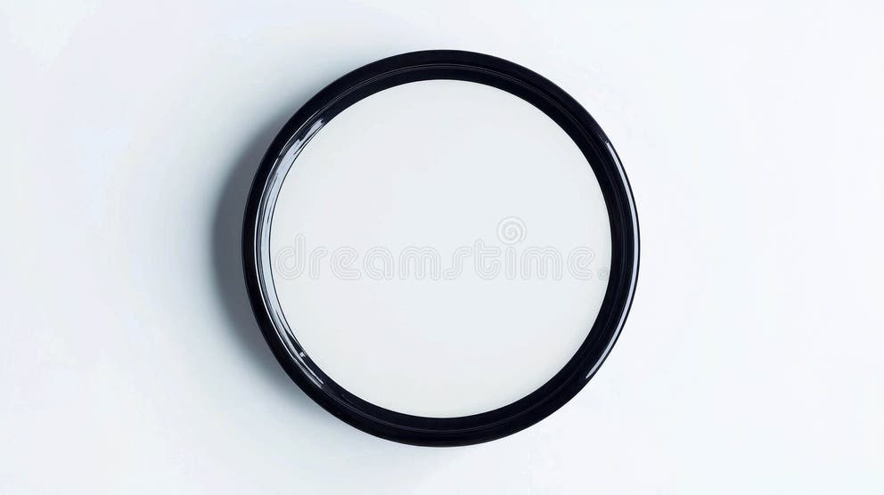 Realistic Empty Circular Picture Frame on White Background for Interior ...