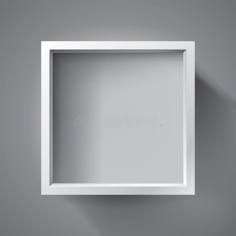 Realistic Empty Frame on Light Background, Border for Your Creative ...