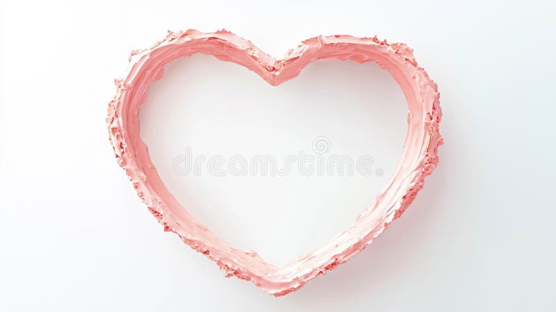 Realistic Empty Heart Shape with Pink Edges for Valentine S Day and ...
