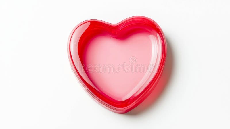 Realistic Empty Heart Shaped Object on White Background for Romantic ...