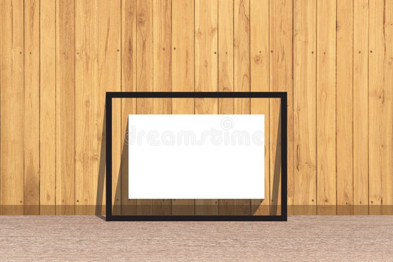 Realistic Empty Landscape Photo Black Frame Stock Illustration ...