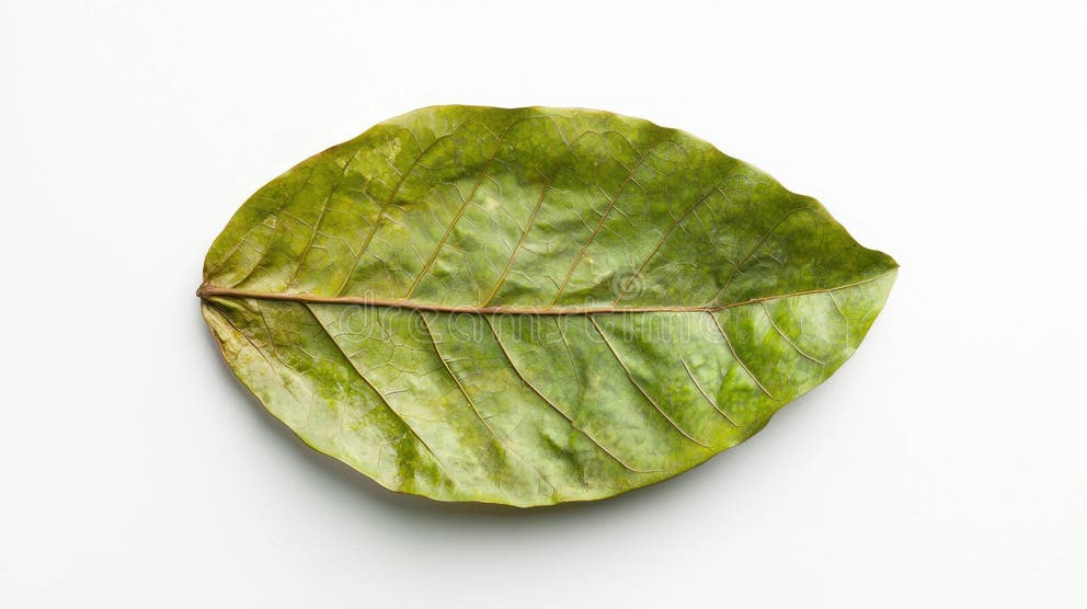 Realistic Empty Leaf Design on White Background for Nature Themes Stock ...