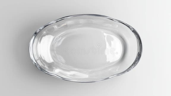 Realistic Empty Oval Glass Serving Dish for Elegant Table Setting and ...