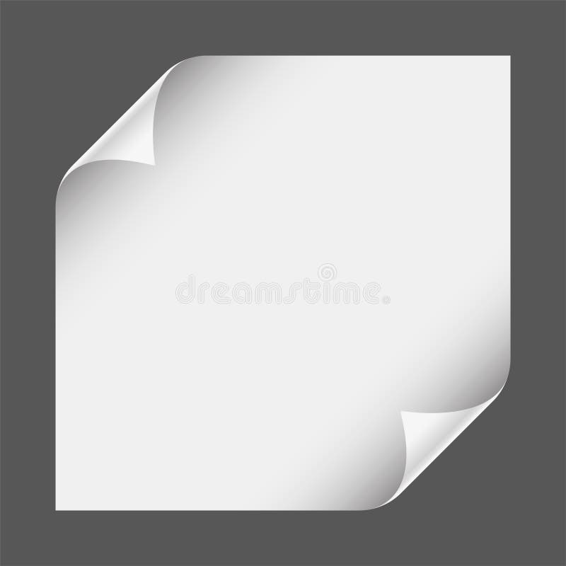 Realistic Empty Page Rolled Corner Mockup Design Stock Vector ...