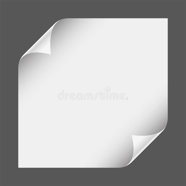 Realistic Empty Page Rolled Corner Mockup Design Stock Vector ...