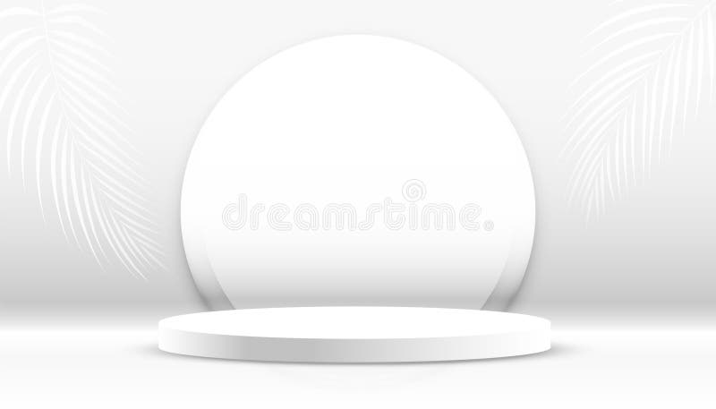Realistic Empty Pedestal Stage Backdrop for Award or Studio Showcase ...