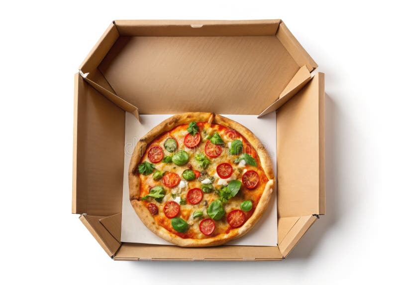 Realistic Empty Pizza Box Mockup Landscape View Ideal for Branding ...