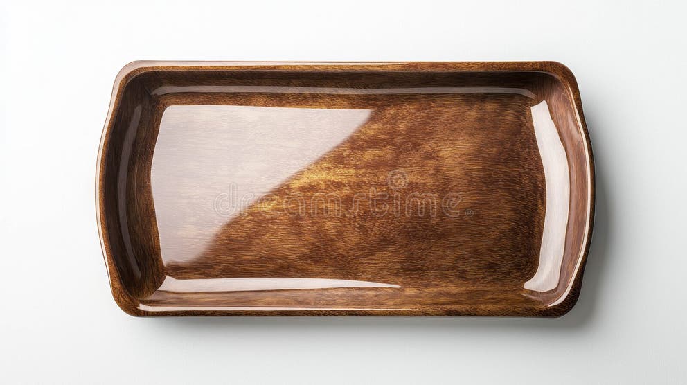 Realistic Empty Rectangular Melamine Tray for Modern Dining and Kitchen ...