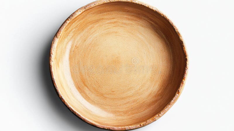 Realistic Empty Round Clay Plate for Kitchen Decor or Culinary ...