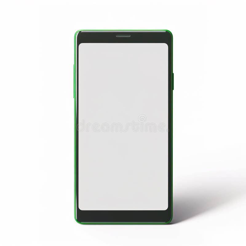 Realistic Empty Smartphone Layout with Green Chromakey Screen ...