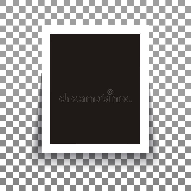 Realistic Empty Vector Photo Frame with Shadow on Trans Stock Vector ...