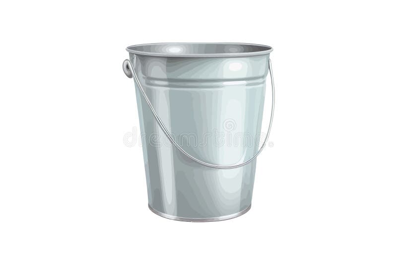 Realistic Enameled Bucket with Handle. Vector Illustration Design Stock ...