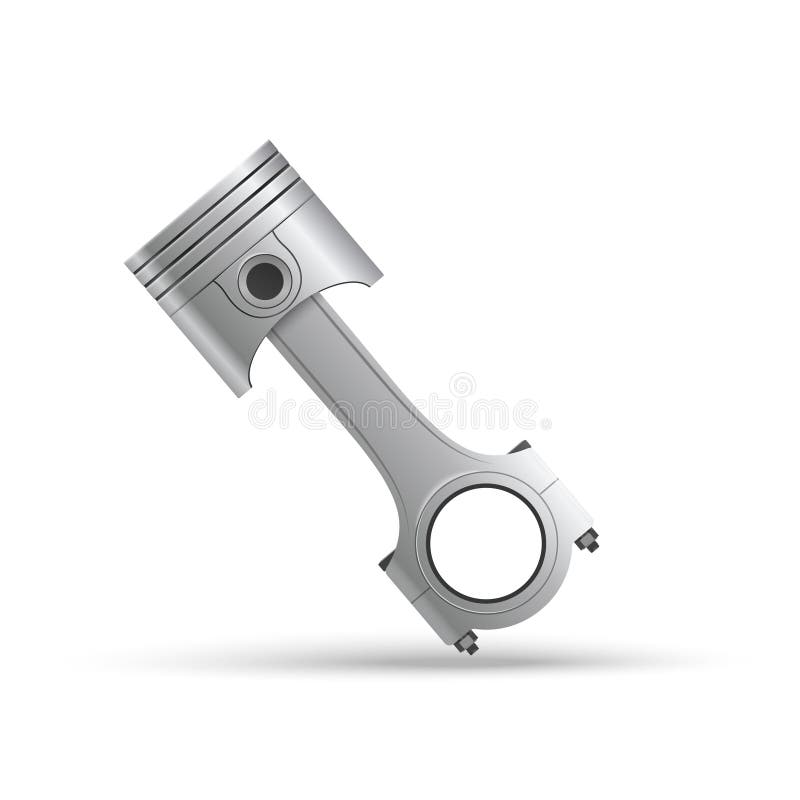 Realistic Engine Pistons Isolated on Transparent Background.Vector 3d ...