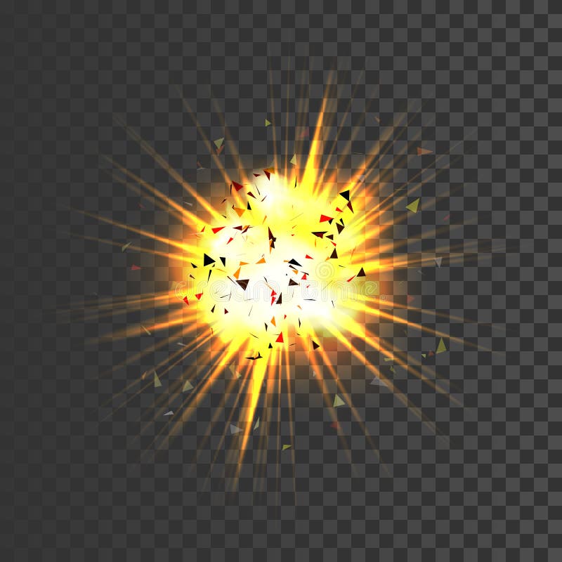 Realistic explosion icon stock vector. Illustration of form - 62745789