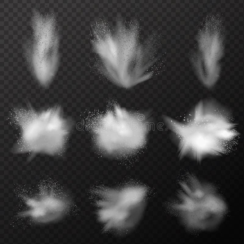 Realistic Explosion Smoke Set Stock Vector - Illustration of flame ...