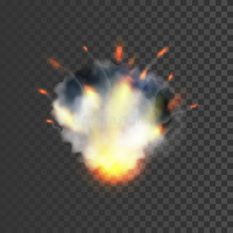 Realistic explosion symbol stock illustration. Illustration of show ...