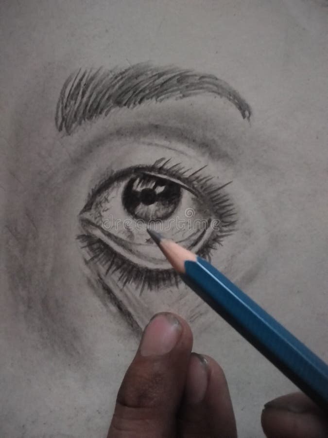 Realistic eye art stock image. Image of organ, limb - 183590455