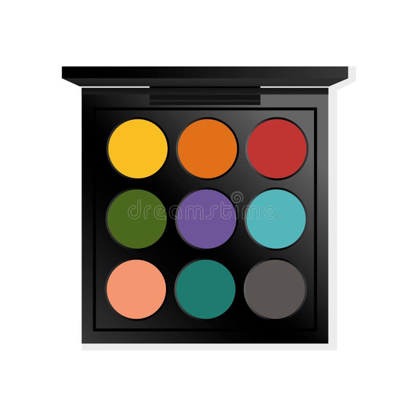 Realistic Eye Shadow Cosmetics. 3d Illustration Isolated on White ...