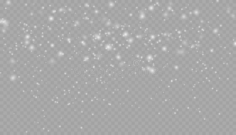 Realistic falling snow stock vector. Illustration of magic - 344618245