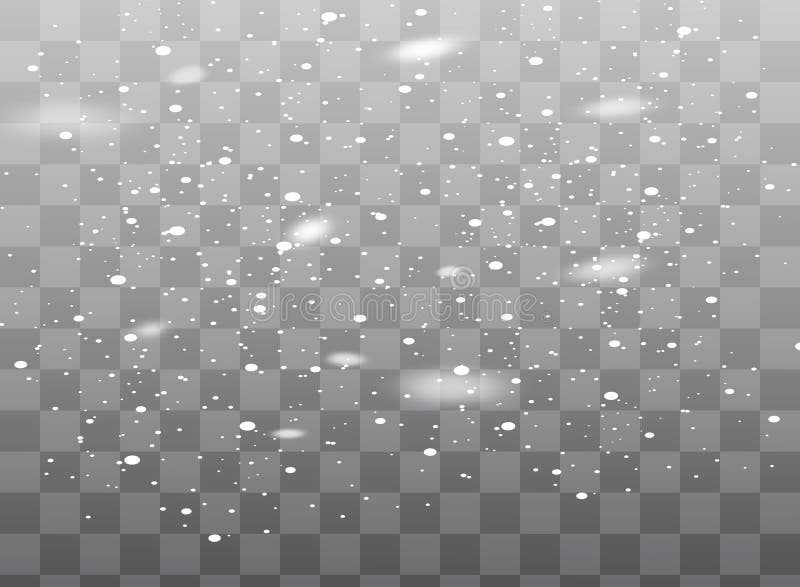 Realistic Falling Snowflakes. Isolated on Transparent Background ...