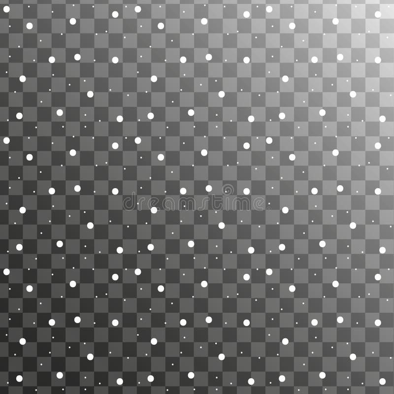 Realistic Falling Snowflakes Seamless Pattern. Snow Falls on a ...