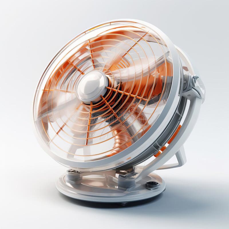 Realistic Fan Rendering on White Background with Octane Stock ...