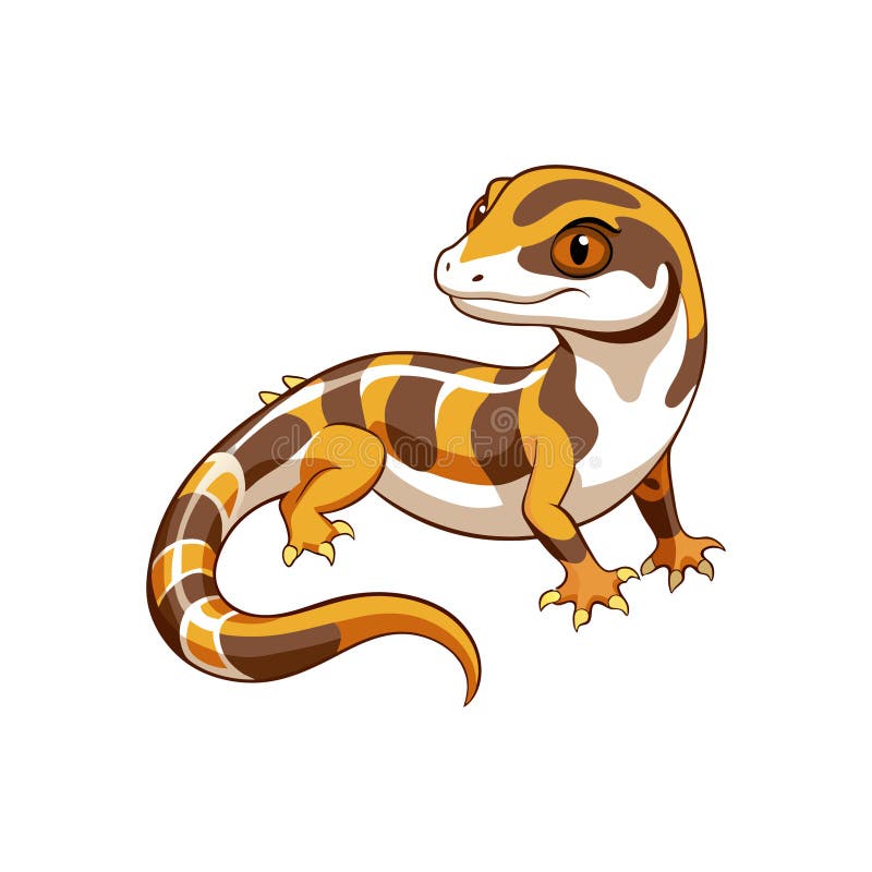 Realistic Fat-Tailed Gecko Colorful Representation Stock Photo ...