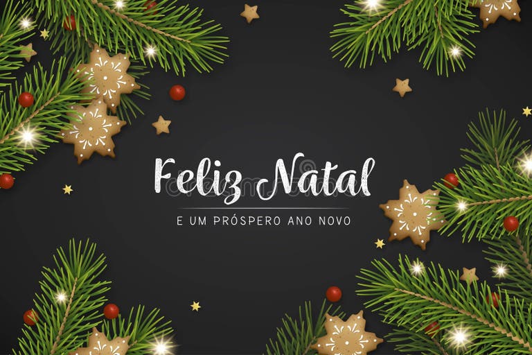 Realistic Feliz Natal Vector Design Illustration Stock Vector ...